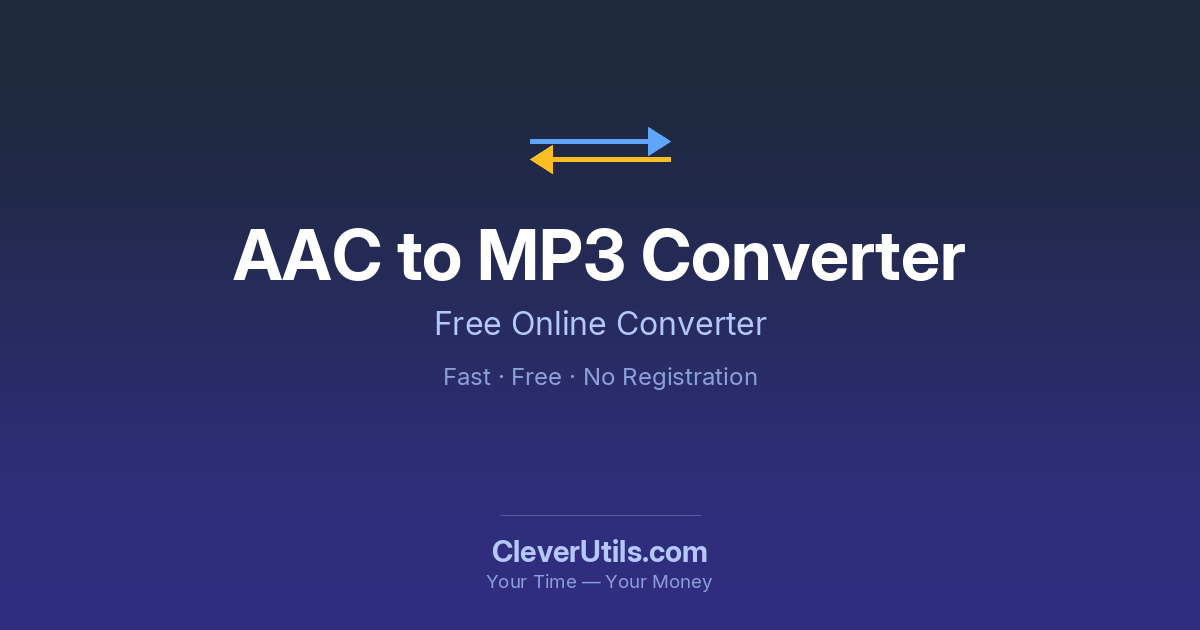 AAC to MP3 Converter — Free Online - CleverUtils.com