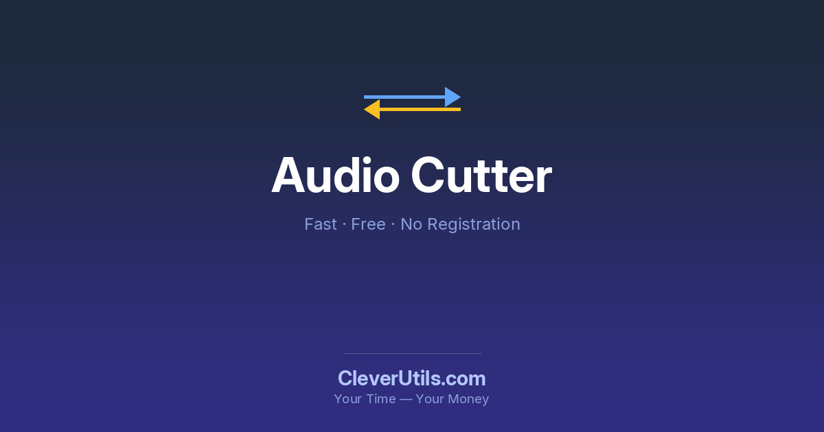 Audio Cutter Online Free — CleverUtils.com