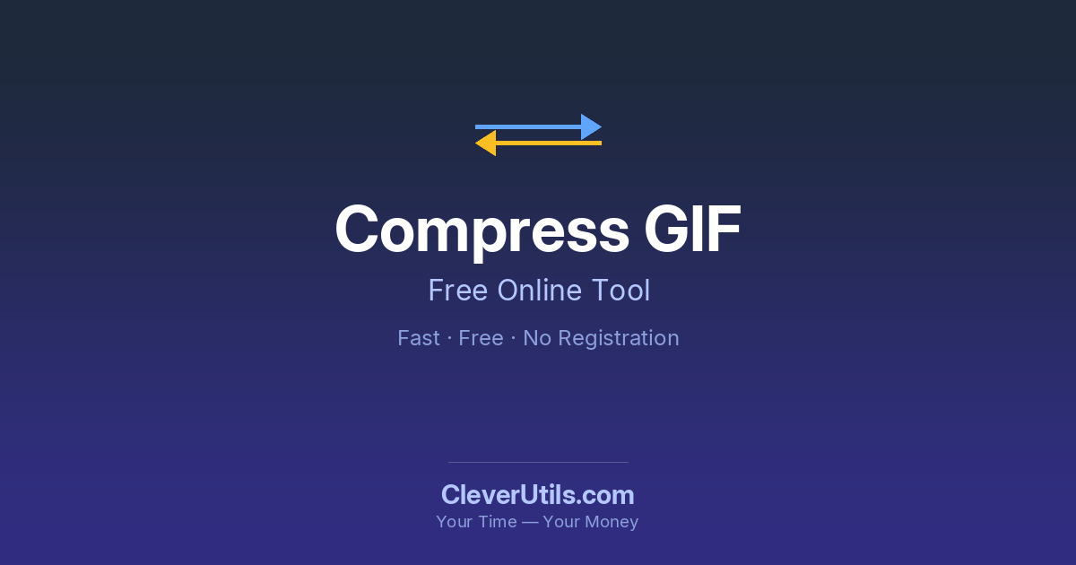 Compress GIF Online — Reduce GIF File Size Free - CleverUtils