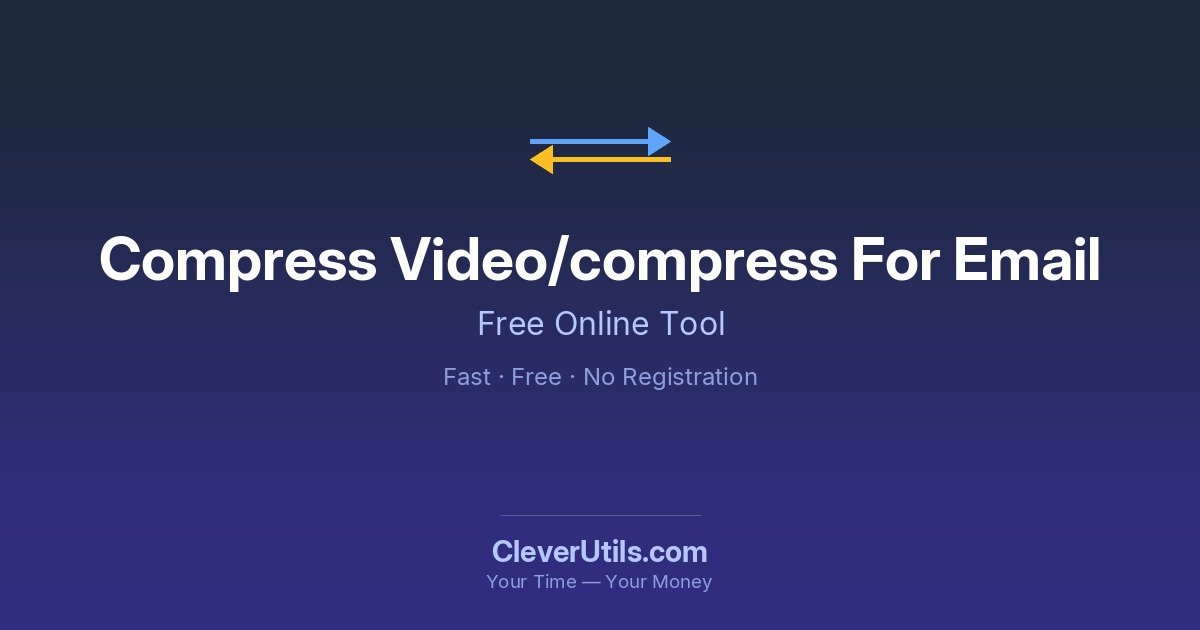 How to Compress Video for Email (Under 25 MB) — CleverUtils.com
