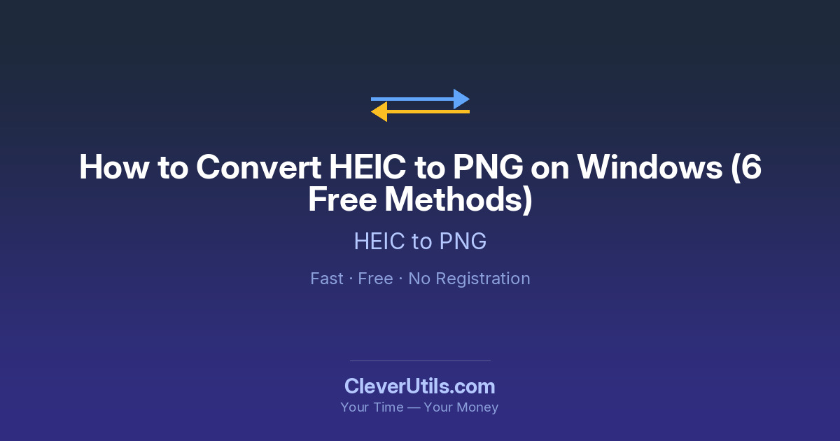 How to Convert HEIC to PNG on Windows — CleverUtils.com