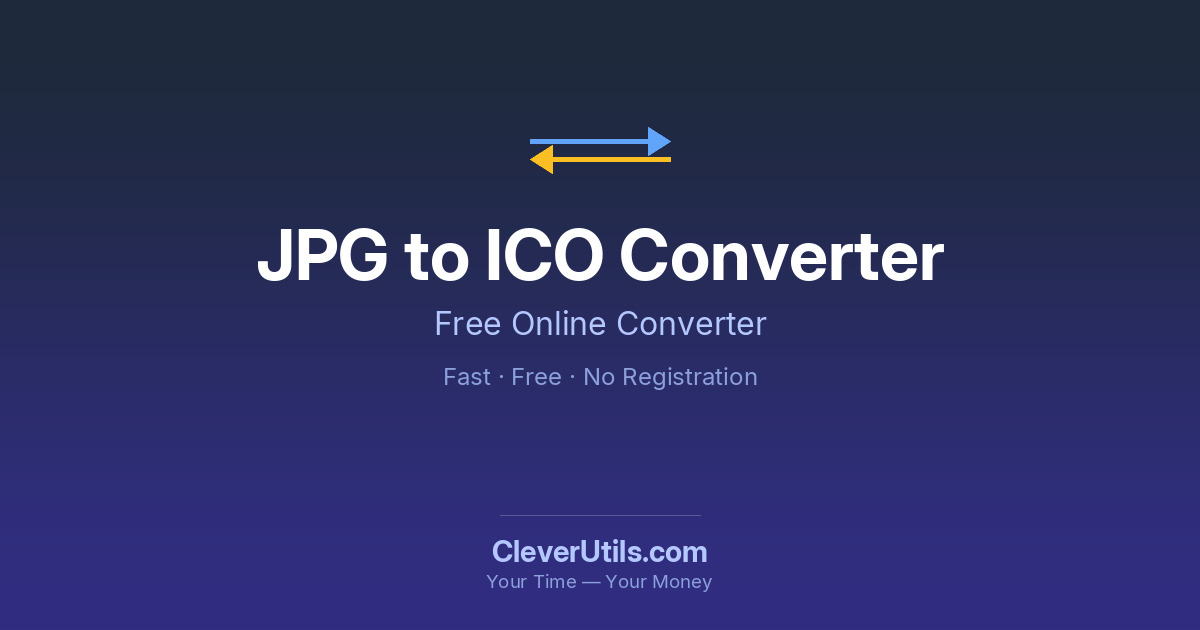 JPG to ICO Converter — CleverUtils.com