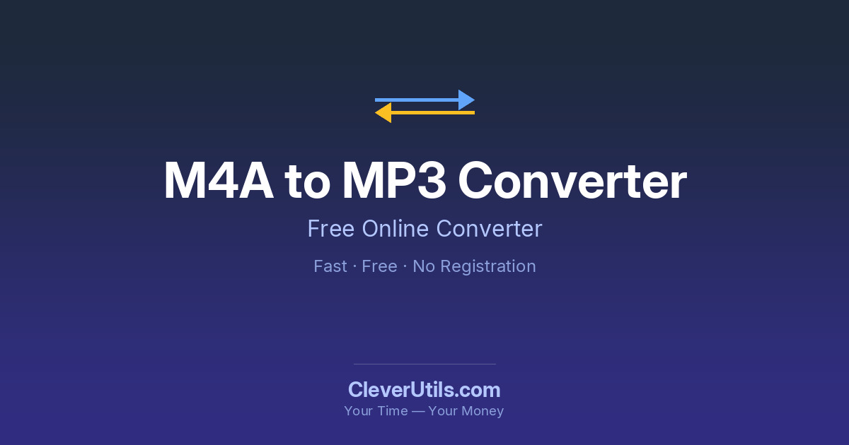 M4A to MP3 Converter — Free Online - CleverUtils.com