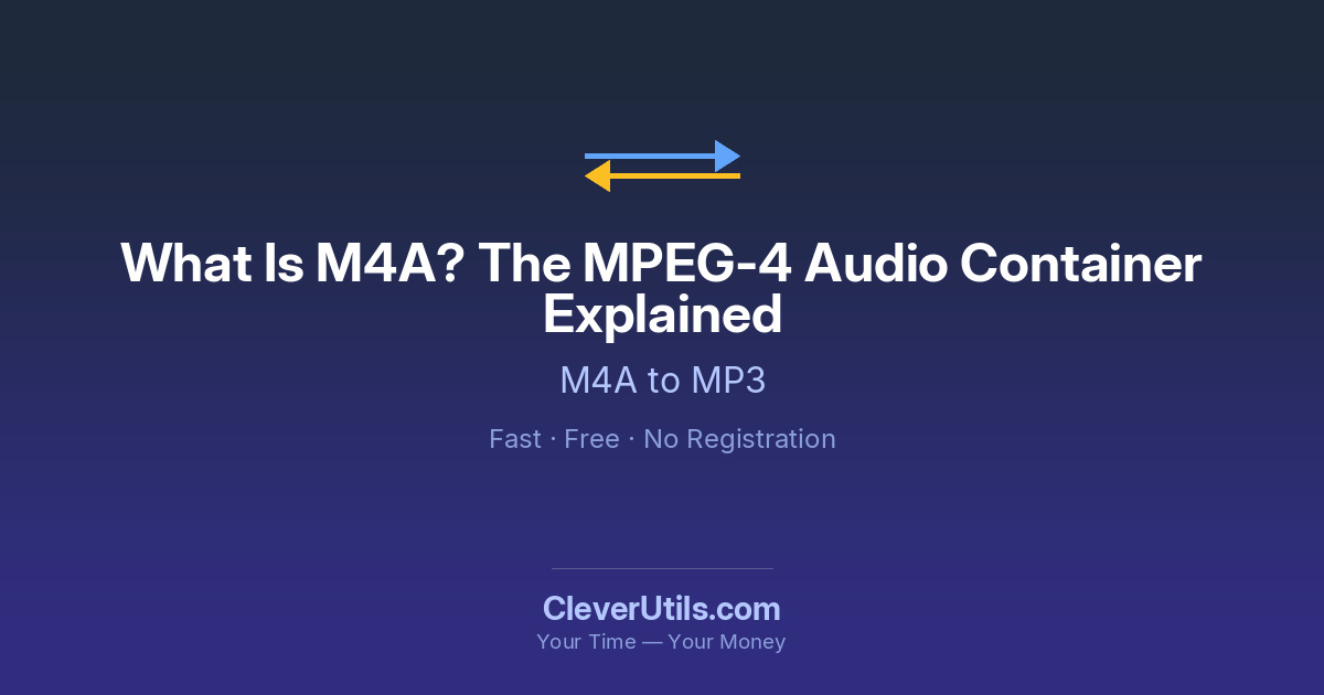 What Is M4A? The MPEG-4 Audio Container Explained — CleverUtils.com