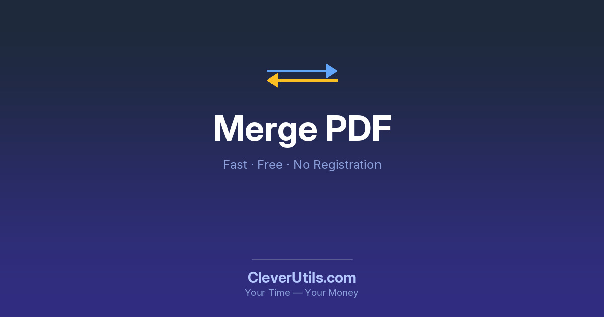 Merge PDF Online Free — Combine PDF Files — CleverUtils — Free ...