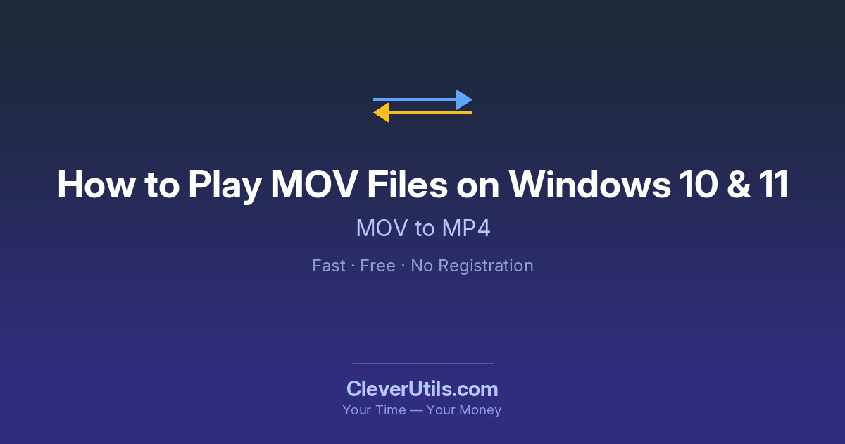 How to Play MOV Files on Windows 10 & 11 — CleverUtils.com