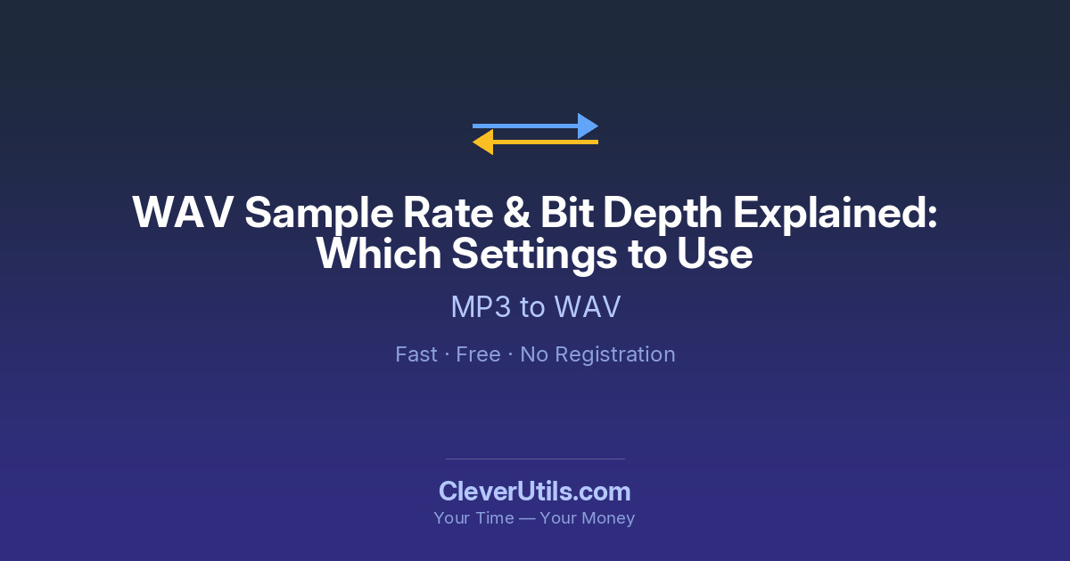 WAV Sample Rate & Bit Depth Explained: Which Settings to Use ...