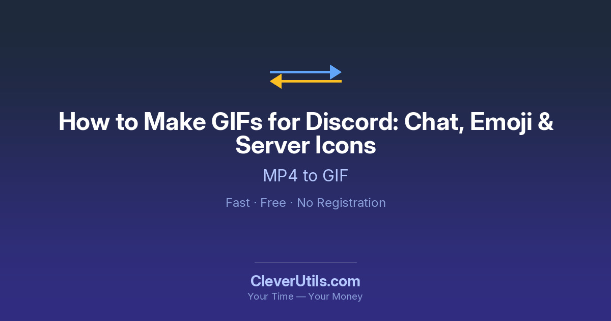 How to Make GIFs for Discord: Chat, Emoji & Server Icons — CleverUtils.com