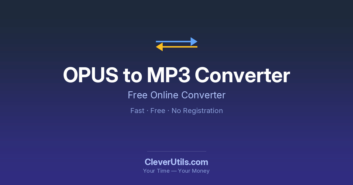 Opus to MP3 Converter — CleverUtils.com