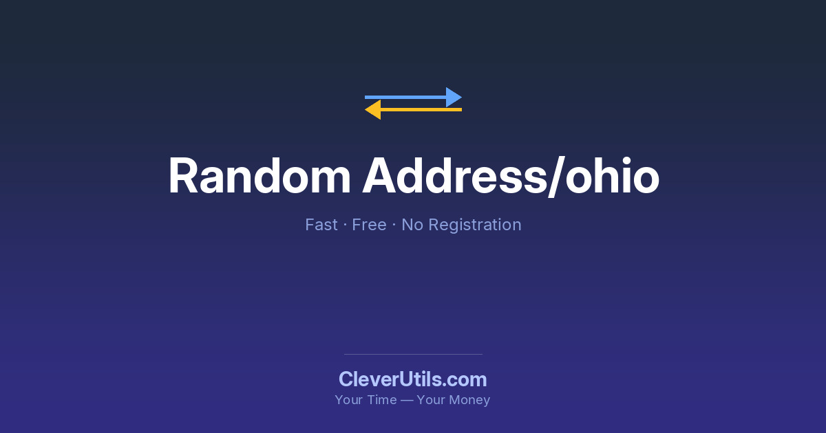 Random Address In Ohio