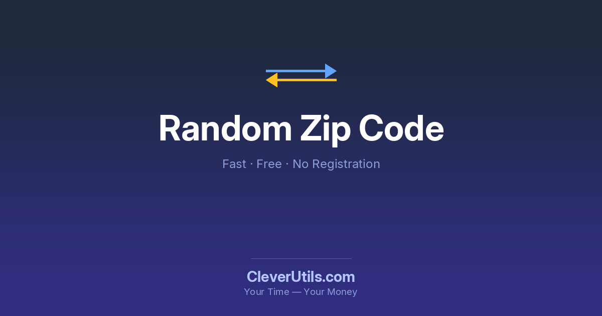 Random ZIP Code Generator USA