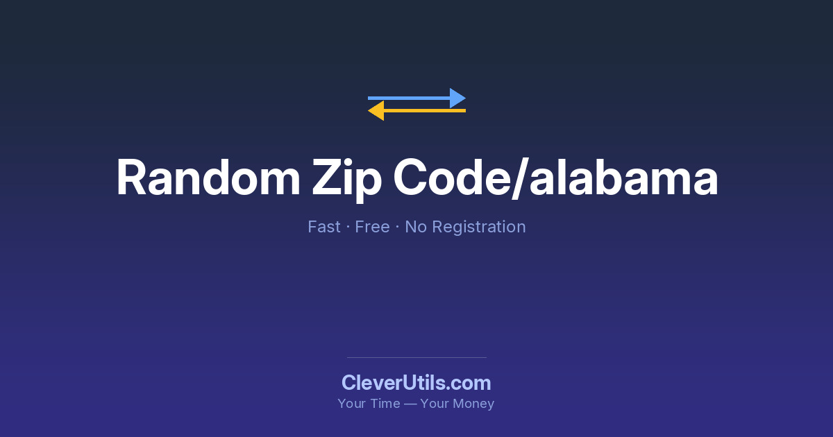 Random Alabama ZIP Code Generator