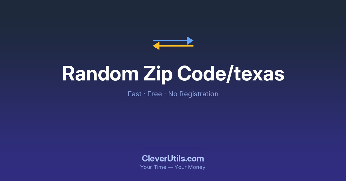 Random Texas ZIP Code Generator