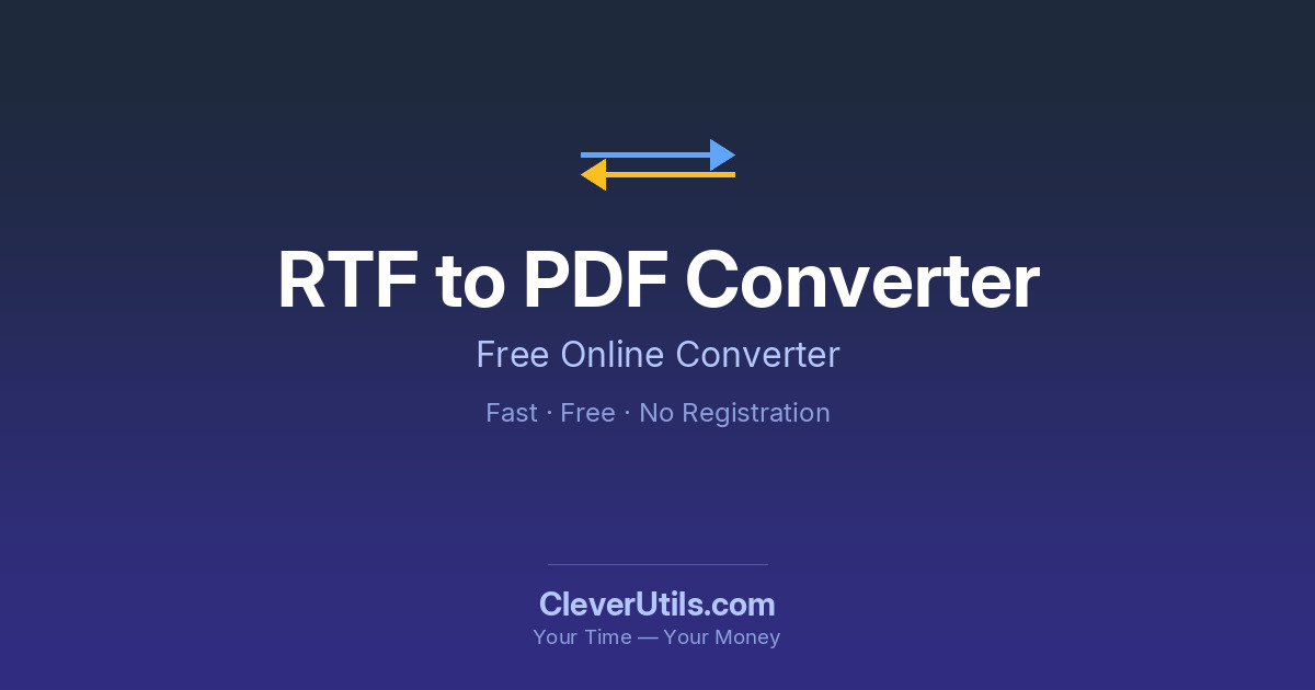 RTF to PDF Converter — Free Online - CleverUtils.com
