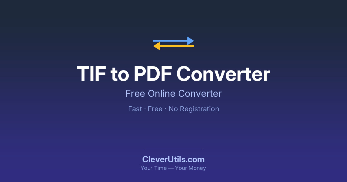 TIF to PDF Converter — CleverUtils.com