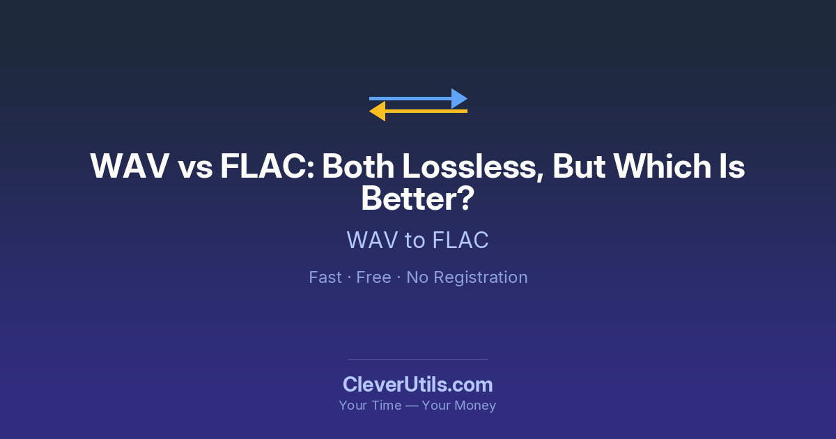WAV vs FLAC: Both Lossless, But Which Is Better? — CleverUtils.com